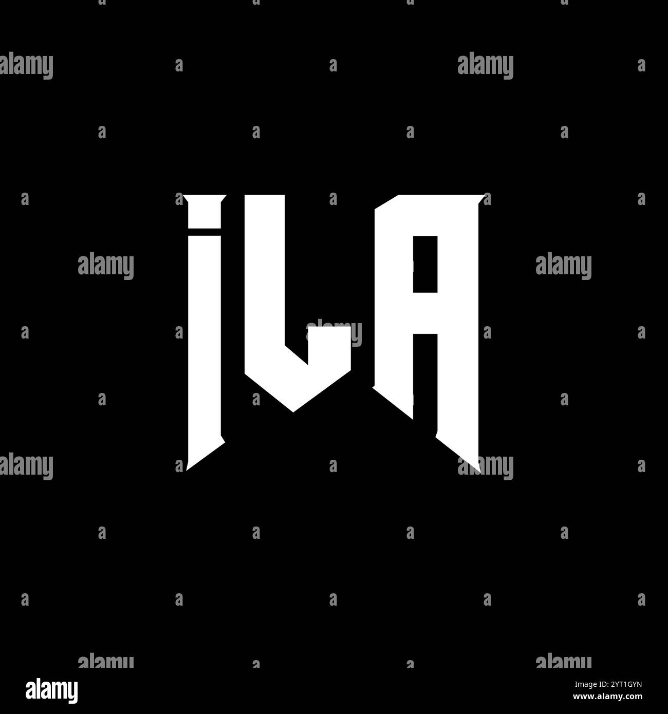 ILA letter logo design for technology company. ILA logo design black ...