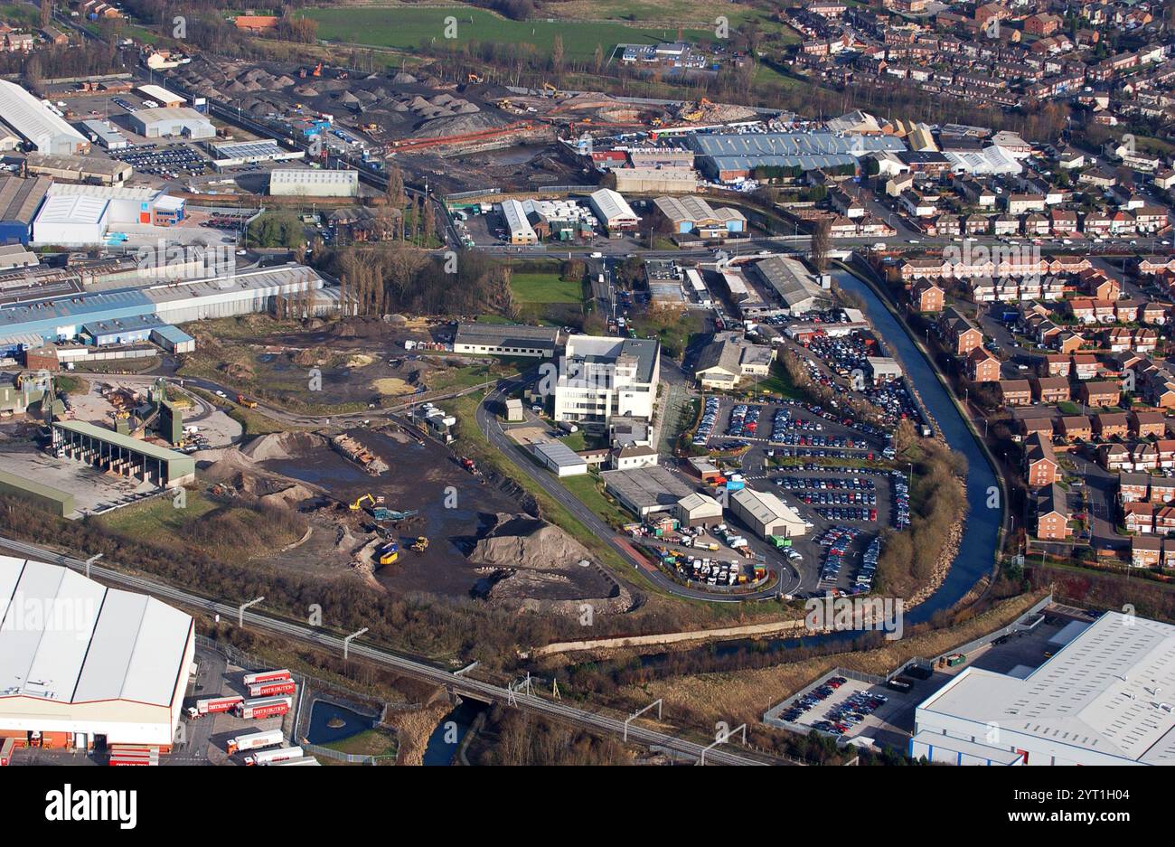 Aerial view of Tarmac construction offices at Bilston West Midlands ...