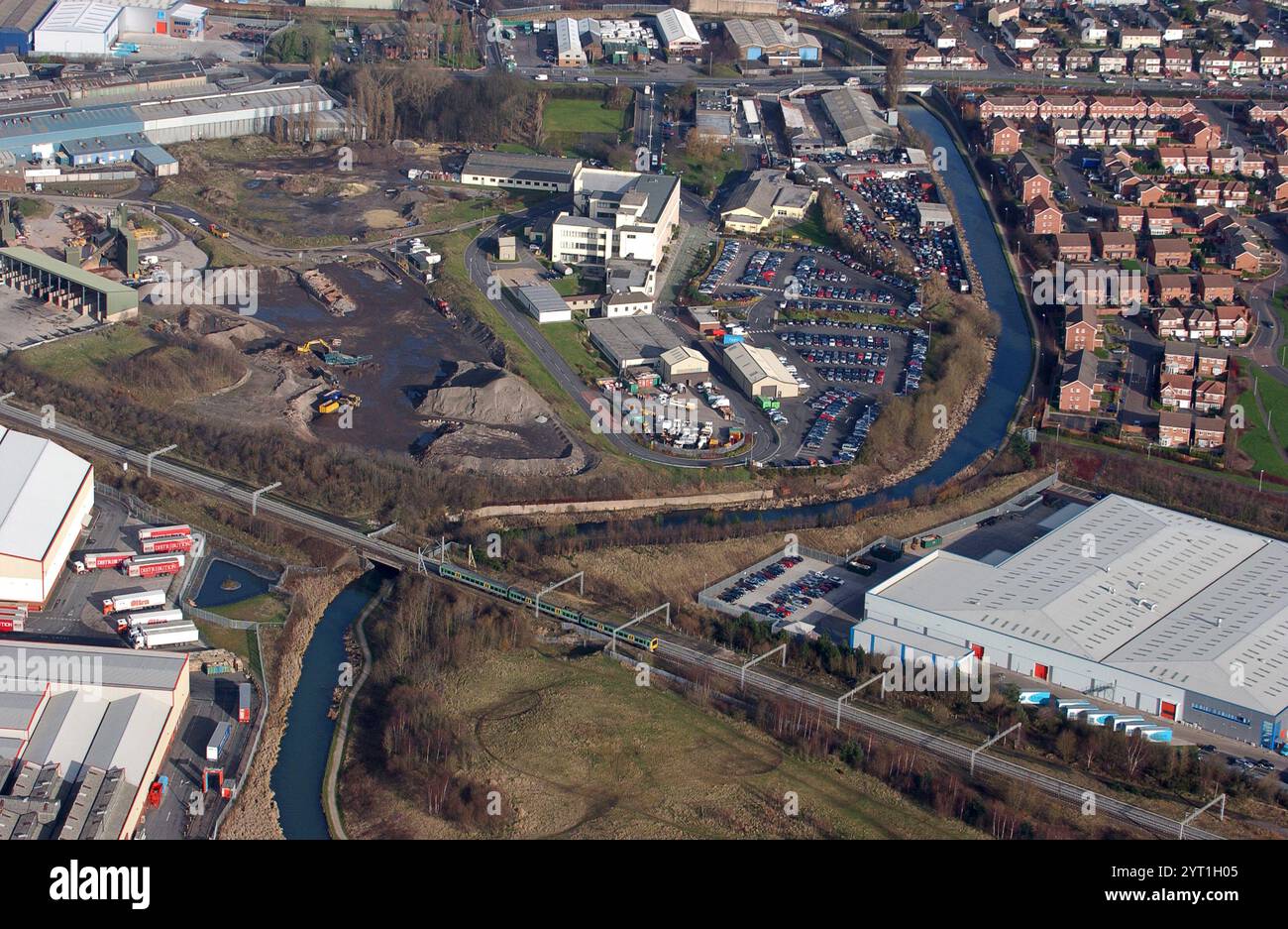 Aerial view of Tarmac construction offices at Bilston West Midlands ...