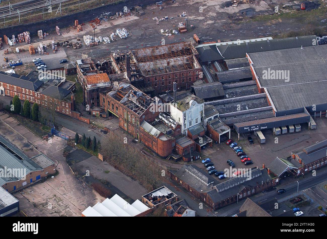 Aerial view of Springfield Brewery, Wolverhampton listed building ...