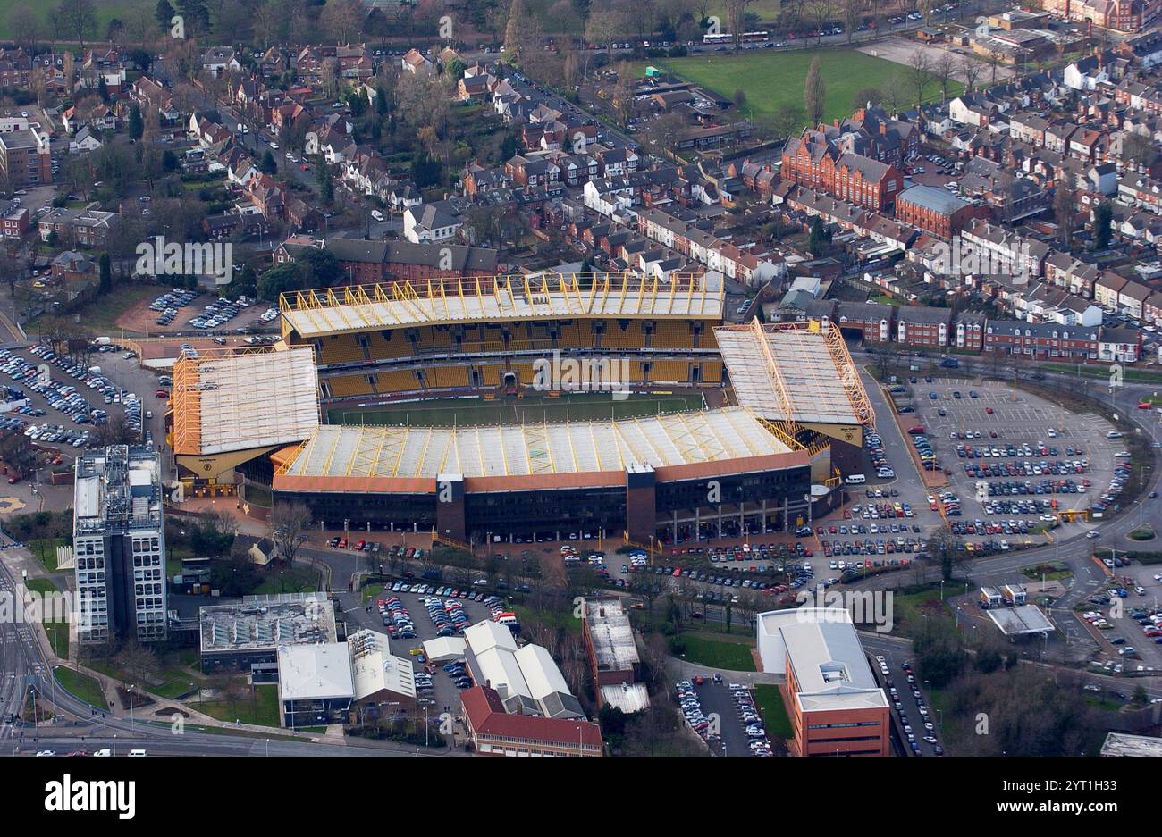 An aerial view of Molineux Stadium home of Wolverhampton Wanderers ...