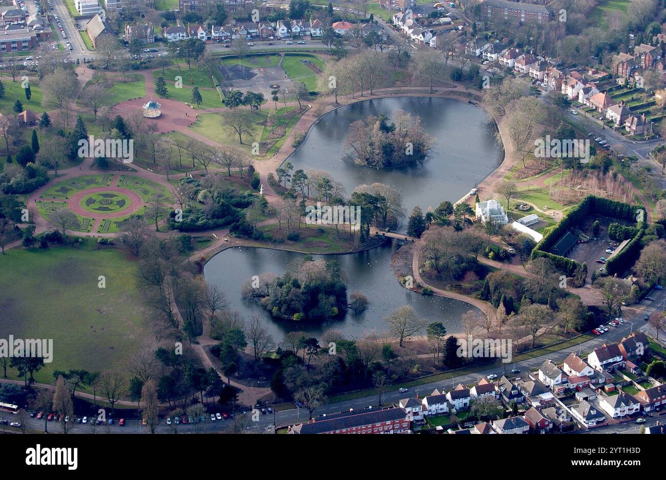 Aerial view of West Park Wolverhampton England Stock Photo - Alamy