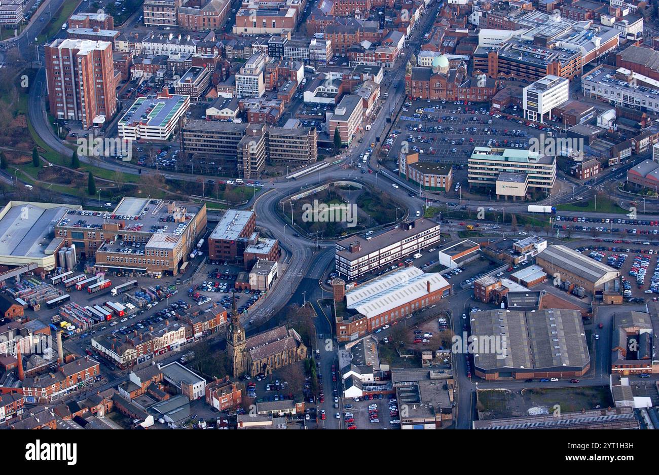 erial view of Chapel Ash roundabout in the City of Wolverhampton West ...