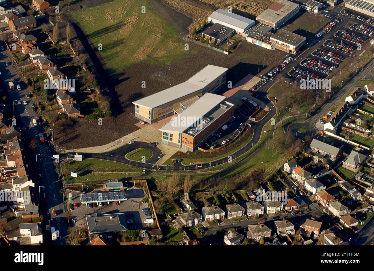 Aerial view City of Wolverhampton College on the Wellington Road campus ...