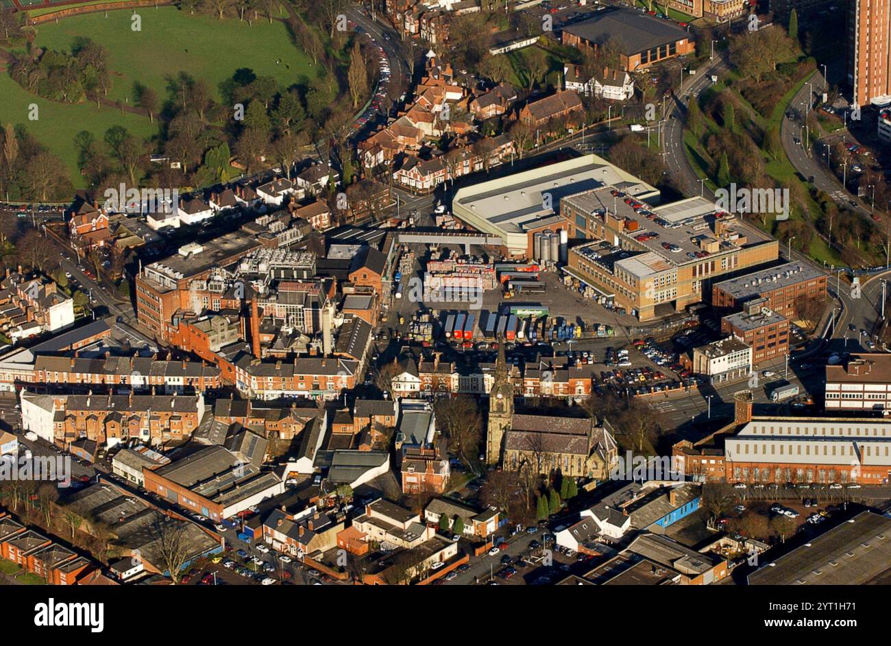 Aerial view of Chapel Ash area Wolverhampton West Midlands England Uk ...