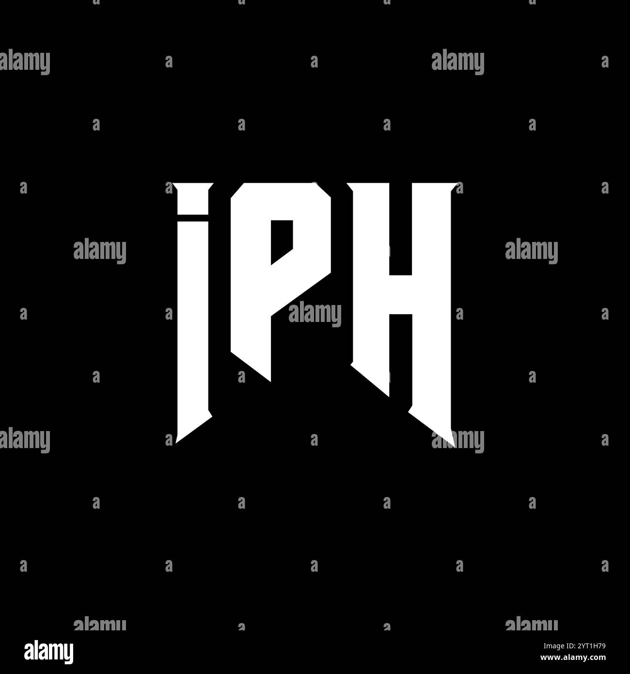 IPH letter logo design for technology company. IPH logo design black ...
