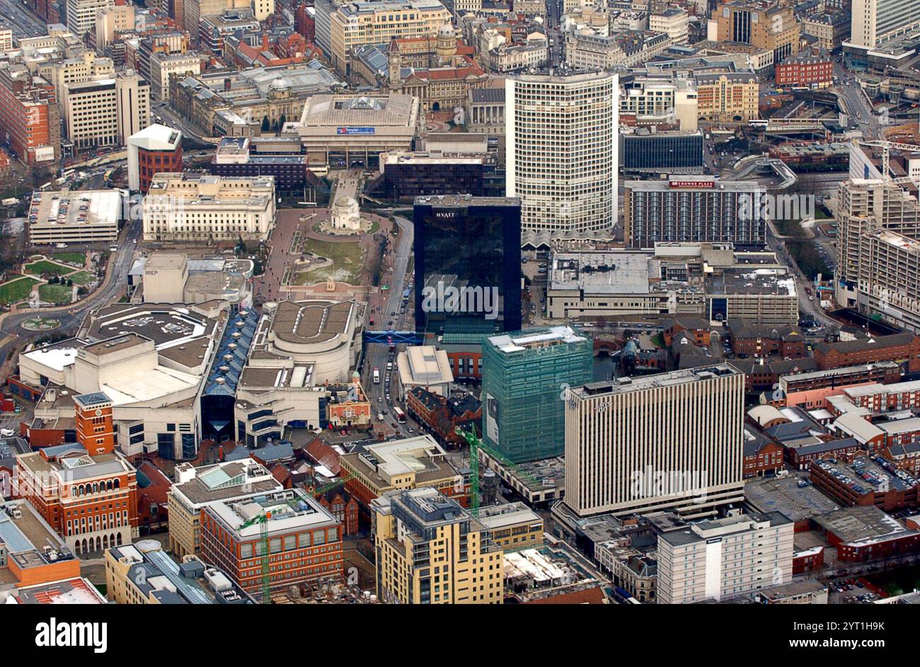 Aerial view birmingham centenary square hi-res stock photography and ...