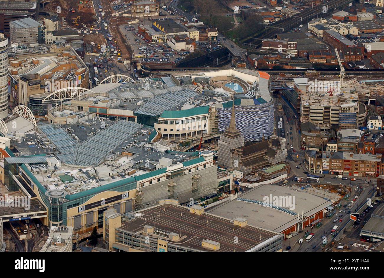 Aerial view of Birmingham during redevelopment Stock Photo - Alamy