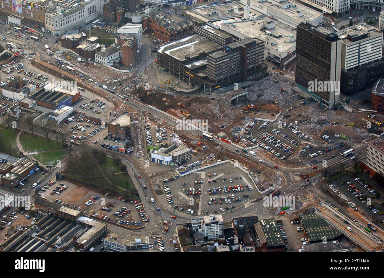 Aerial view of the Masshouse Circus development in Birmingham Stock ...
