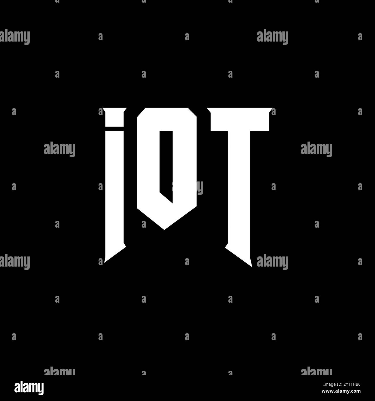 IOT letter logo design for technology company. IOT logo design black ...