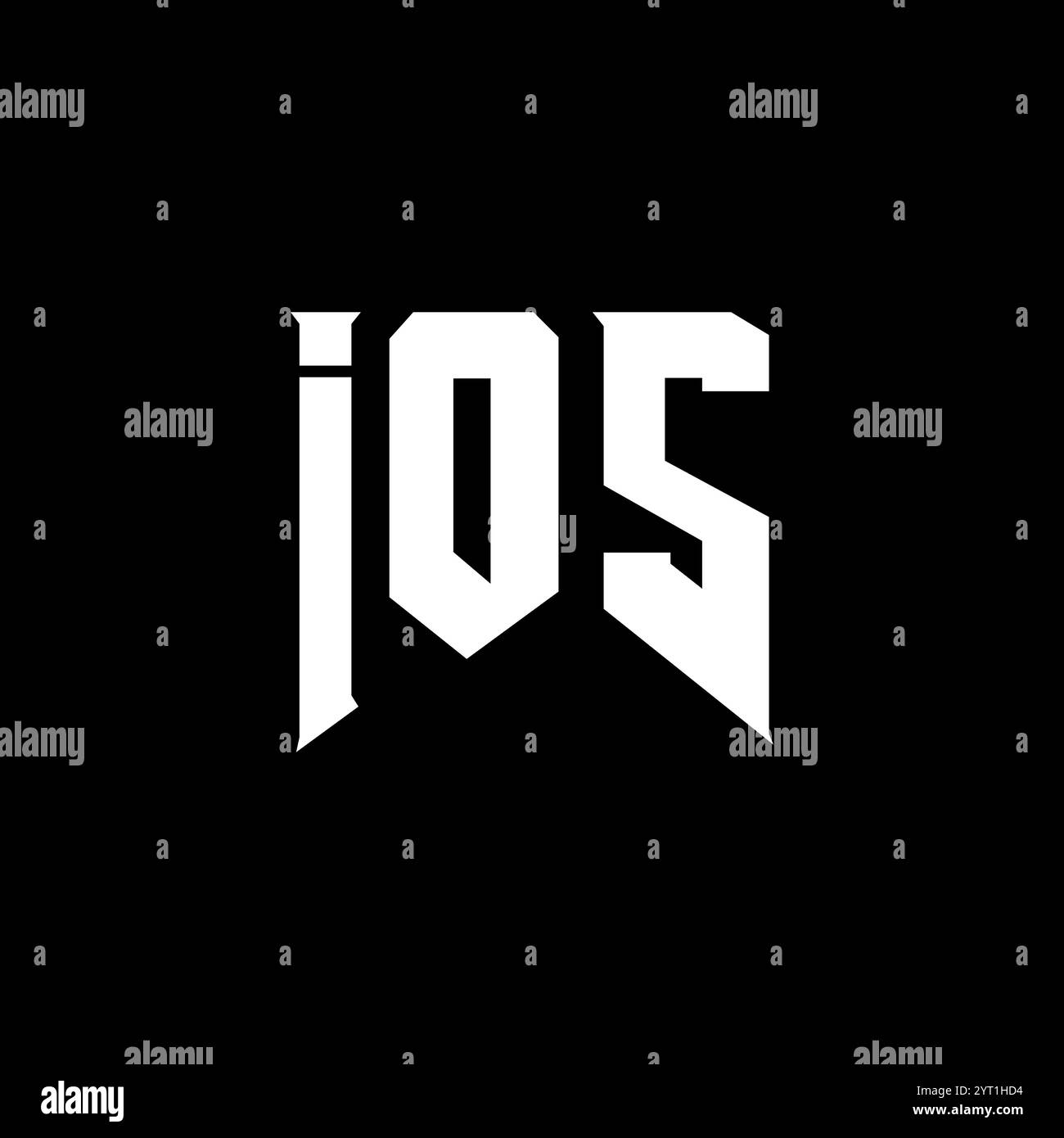 IOS letter logo design for technology company. IOS logo design black ...