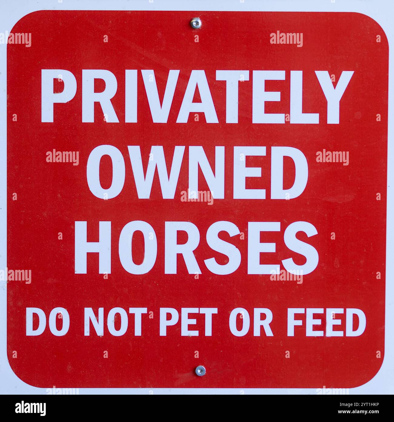 Caution horses sign hi-res stock photography and images - Alamy