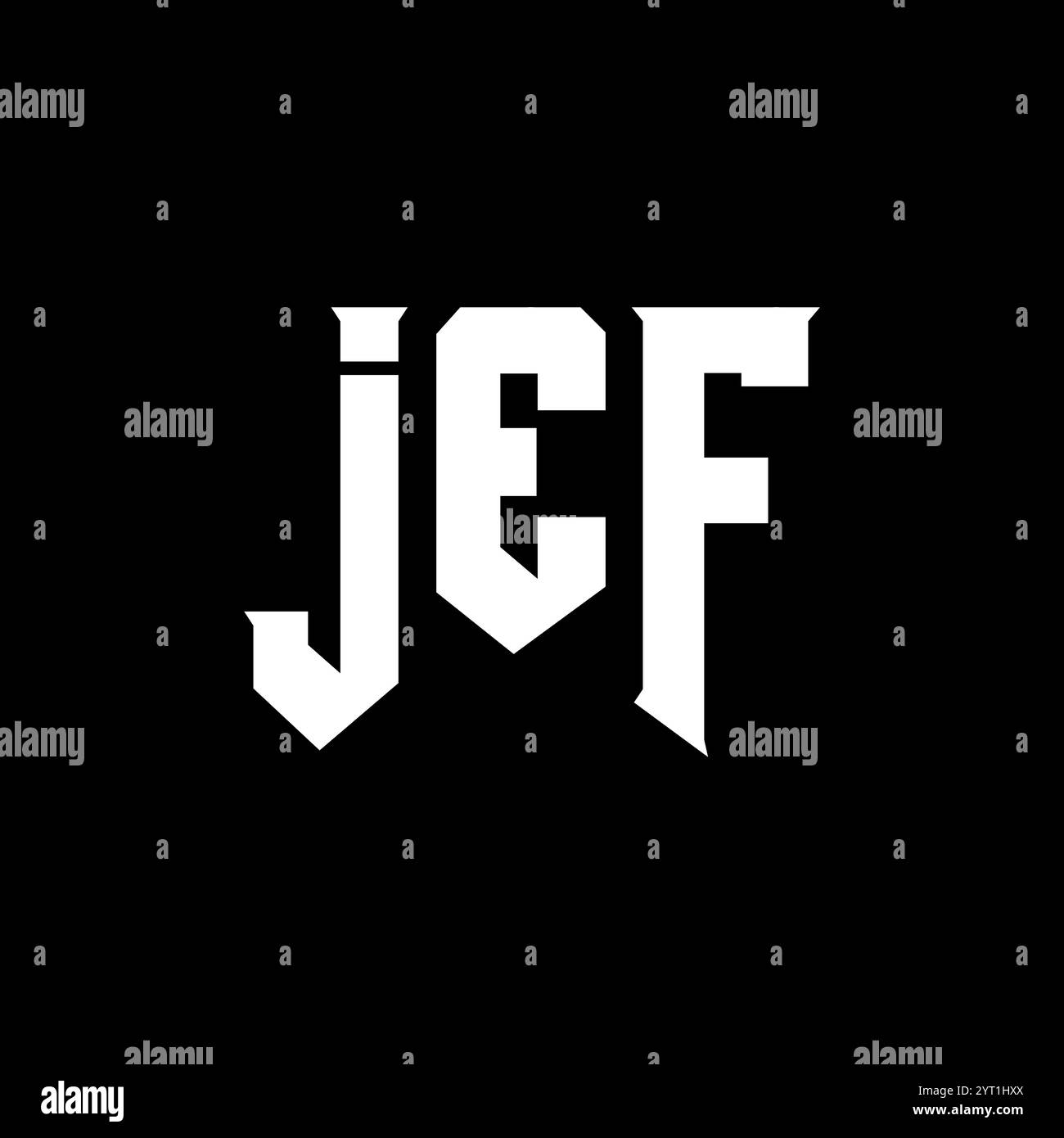 JEF letter logo design for technology company. JEF logo design black ...