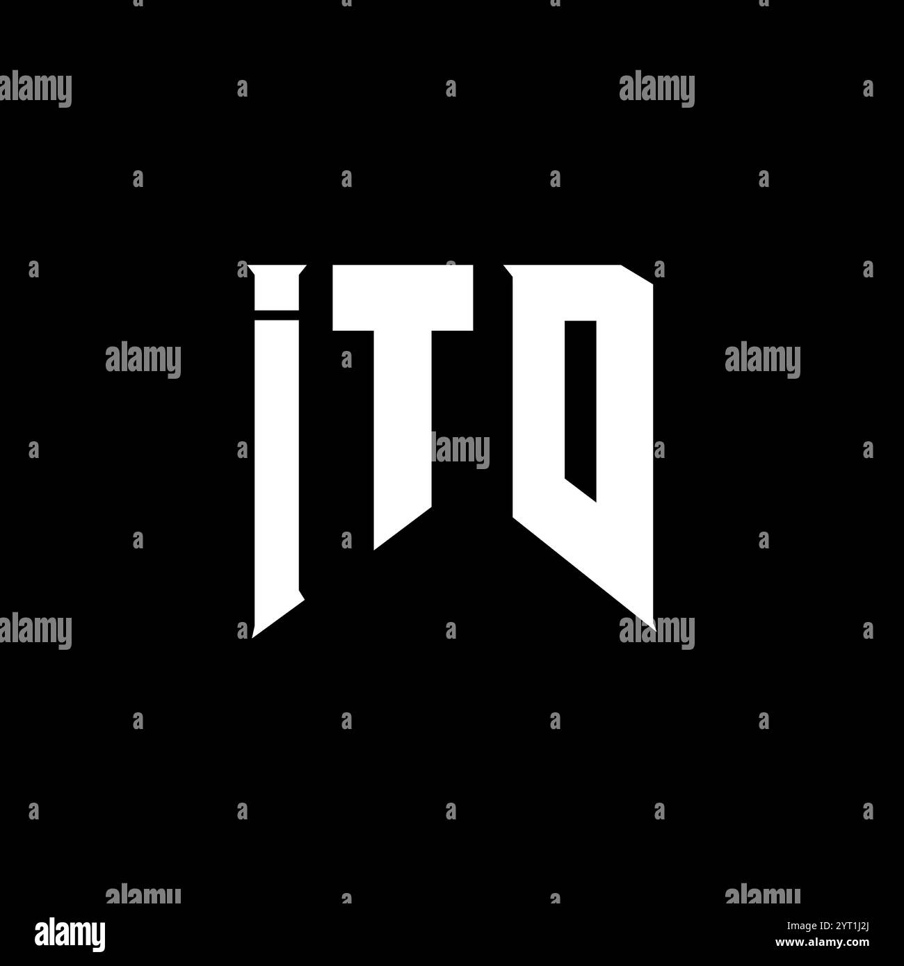 ITD letter logo design for technology company. ITD logo design black and white color combination ...