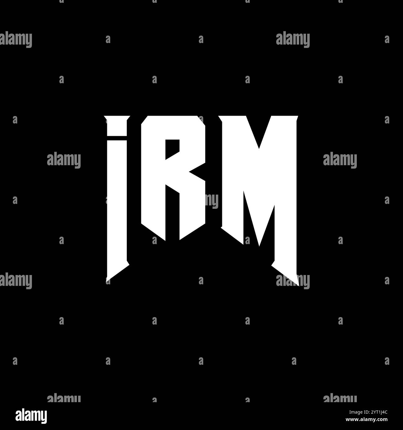IRM letter logo design for technology company. IRM logo design black ...
