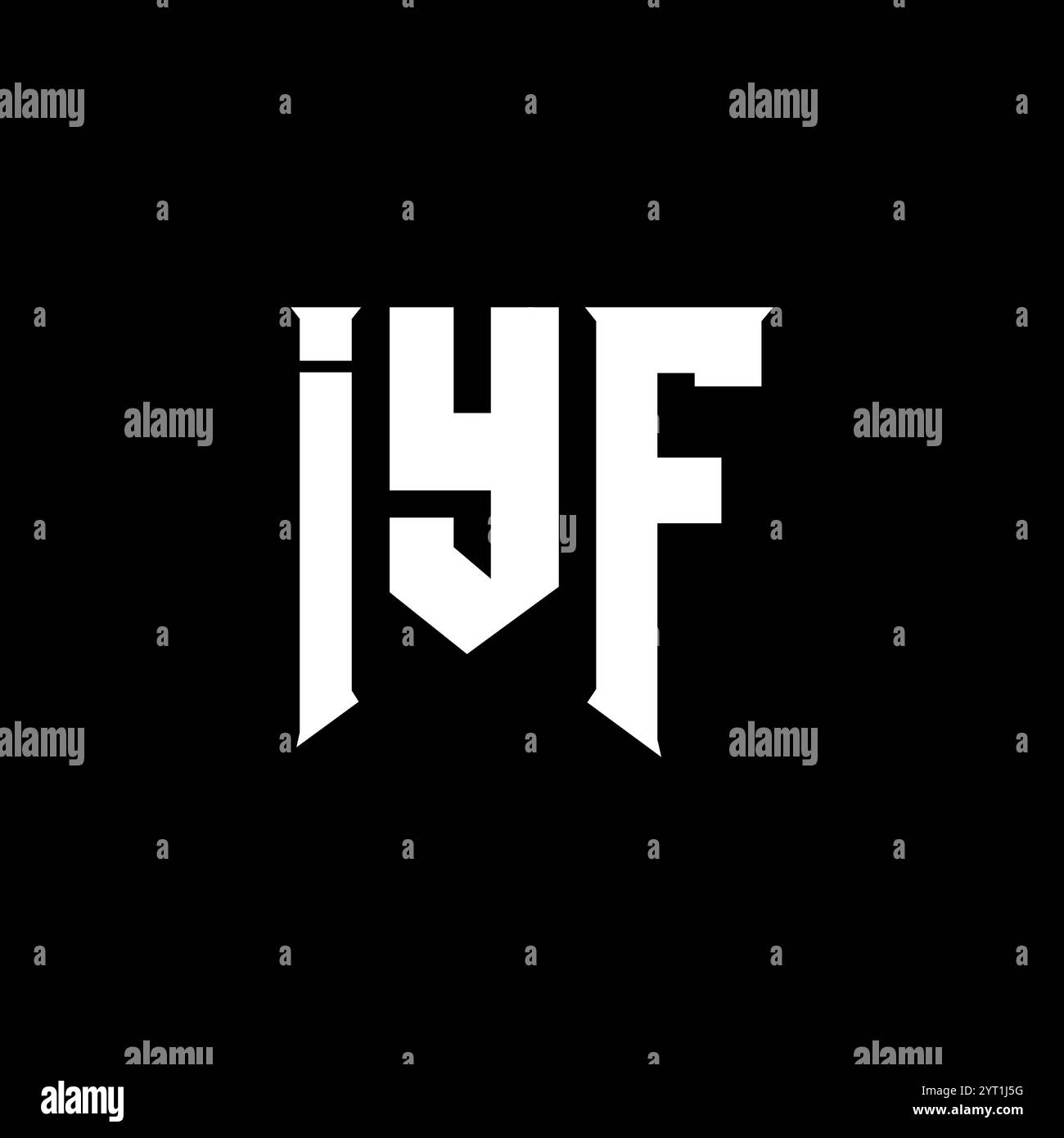 IYF letter logo design for technology company. IYF logo design black ...