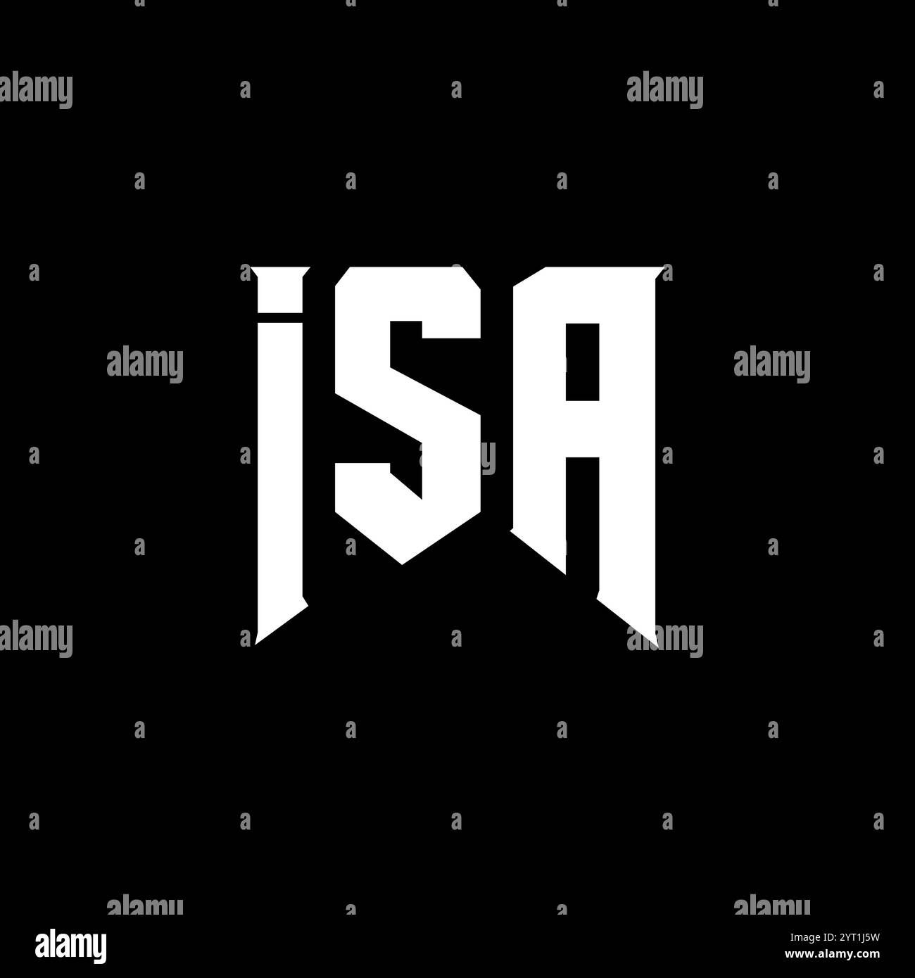 ISA letter logo design for technology company. ISA logo design black and white color combination ...