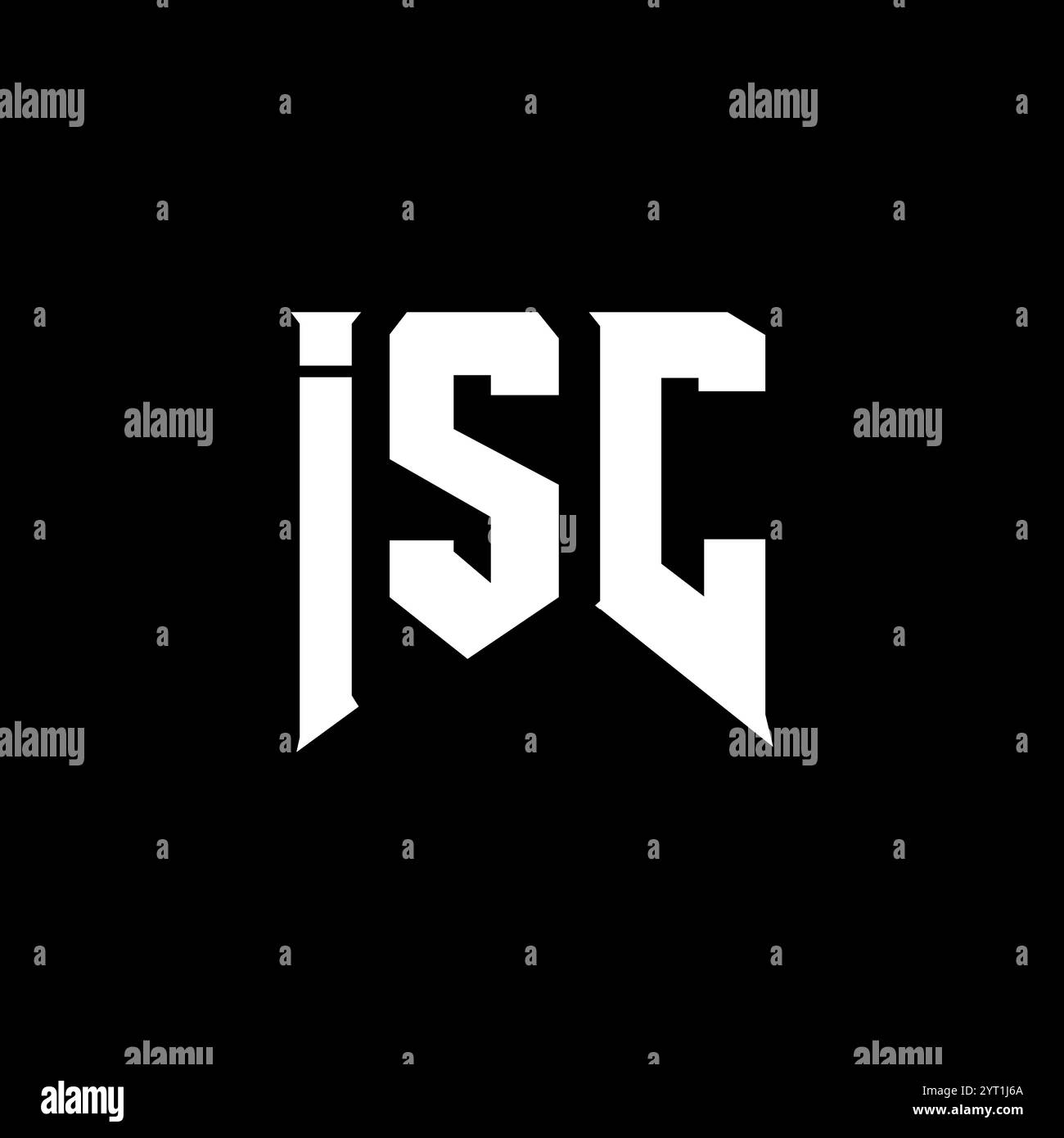 ISC letter logo design for technology company. ISC logo design black and white color combination ...