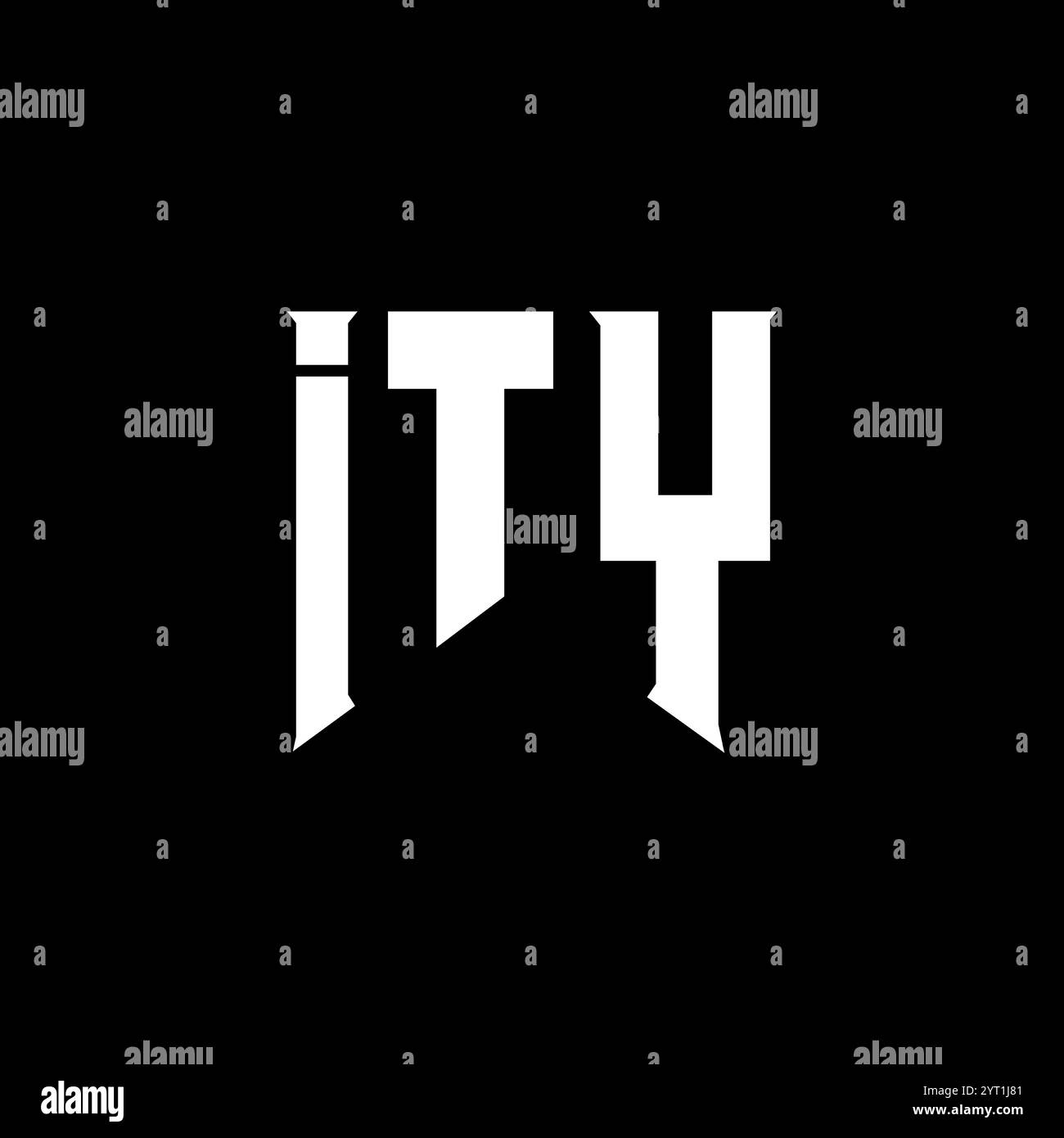 ITY letter logo design for technology company. ITY logo design black ...