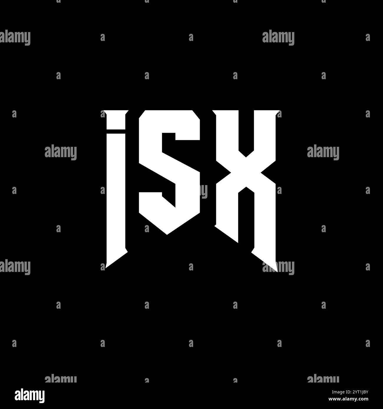 ISX letter logo design for technology company. ISX logo design black ...