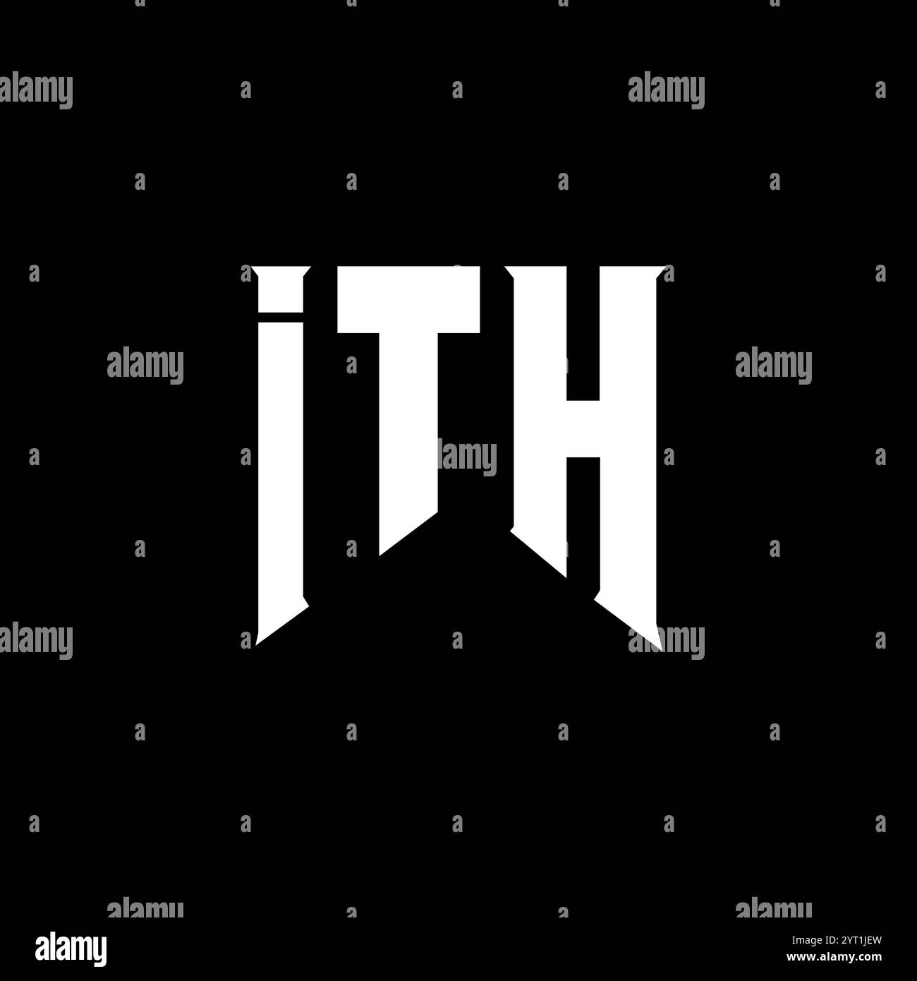 ITH letter logo design for technology company. ITH logo design black ...