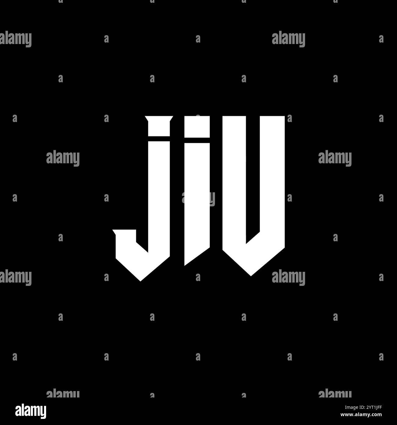 JIU letter logo design for technology company. JIU logo design black ...