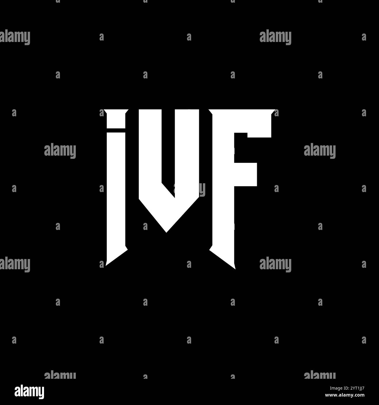 IVF letter logo design for technology company. IVF logo design black ...