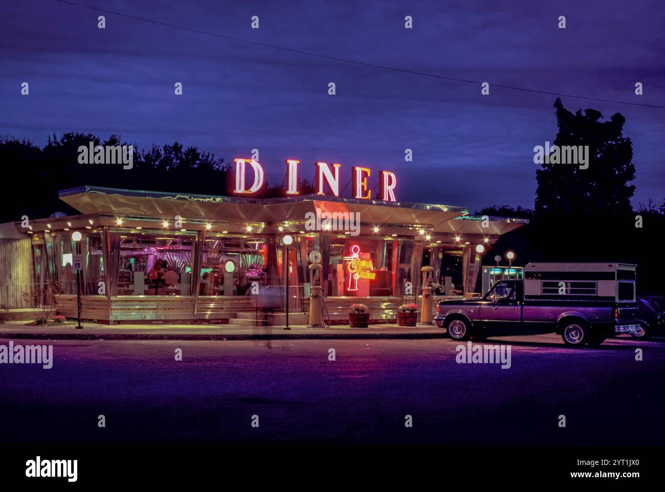 USA, New England, Massachusetts, South Deerfield, Diner Stock Photo - Alamy