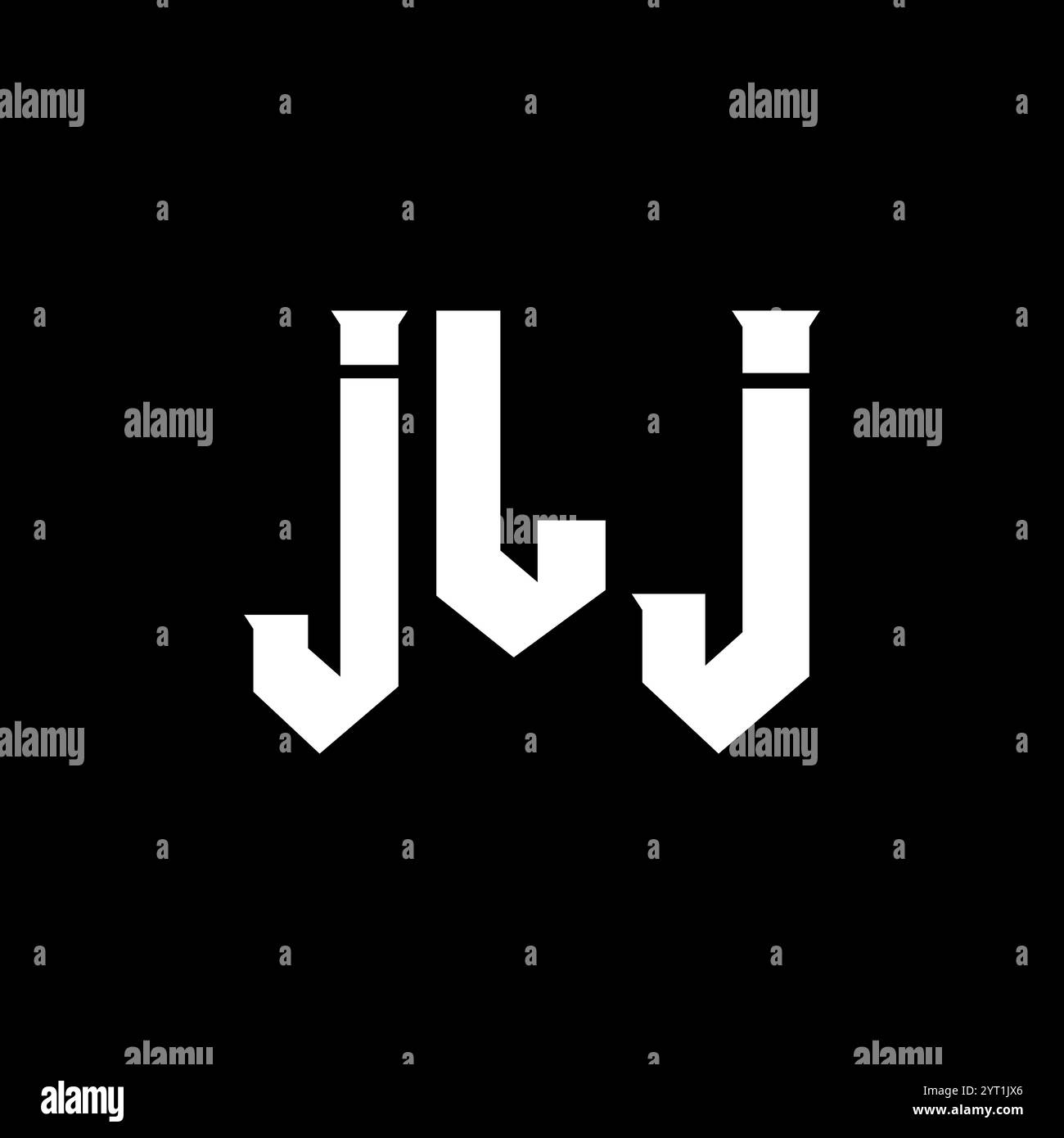 JLJ letter logo design for technology company. JLJ logo design black ...