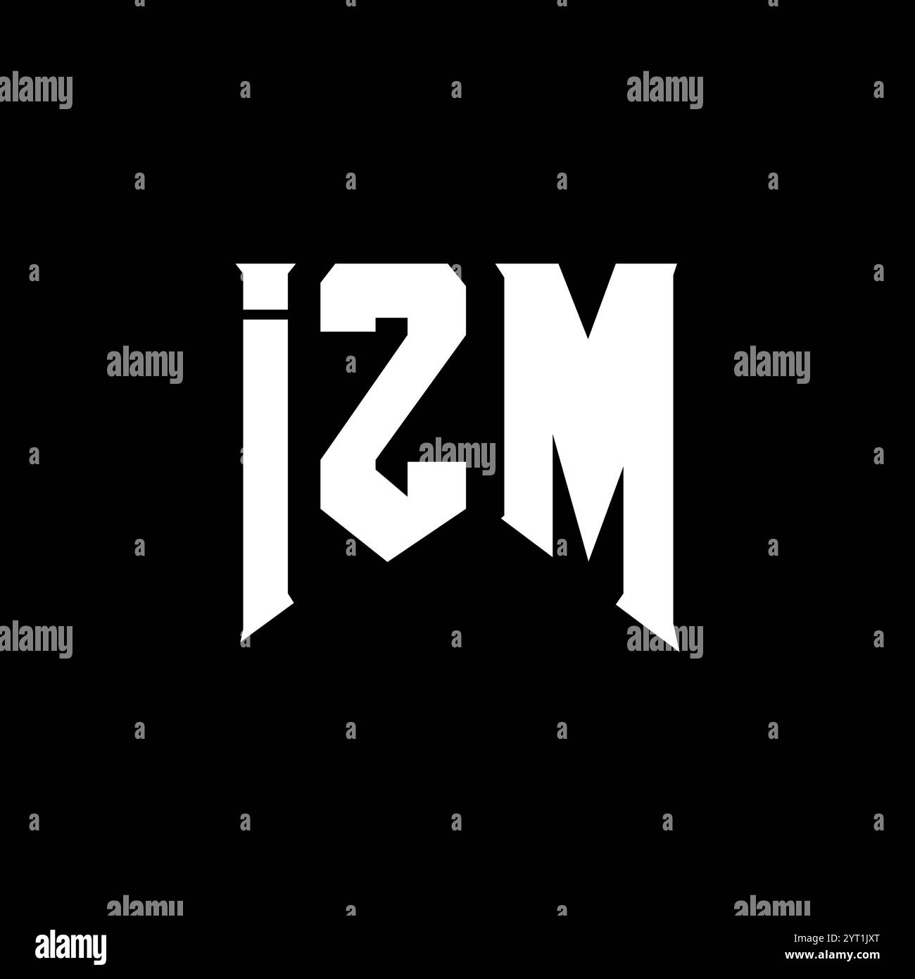 IZM letter logo design for technology company. IZM logo design black ...
