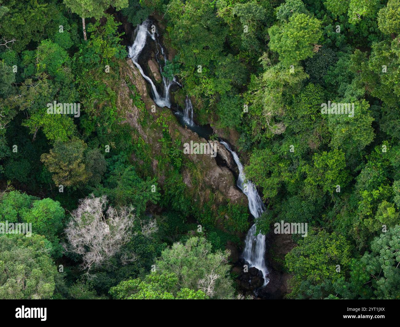 Aerial view waterfall in tropical hi-res stock photography and images ...