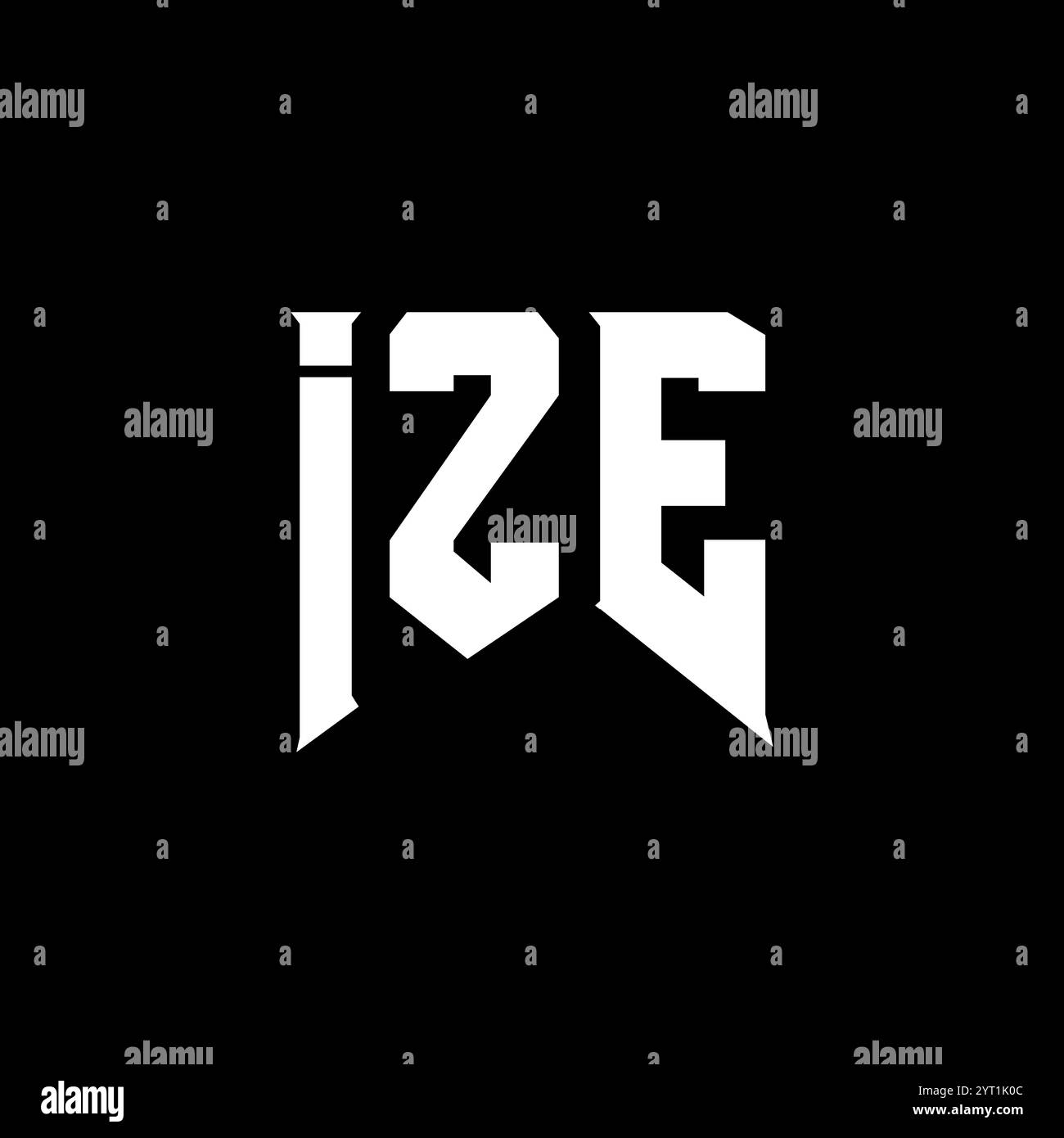 IZE letter logo design for technology company. IZE logo design black ...