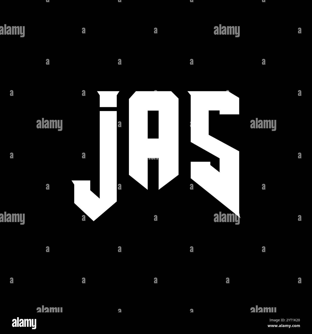 JAS letter logo design for technology company. JAS logo design black ...