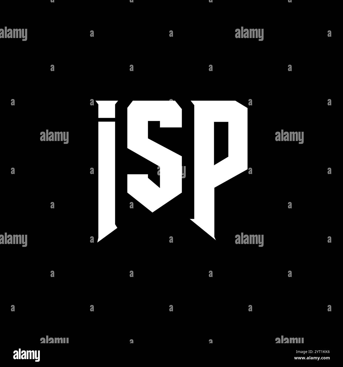 ISP letter logo design for technology company. ISP logo design black ...