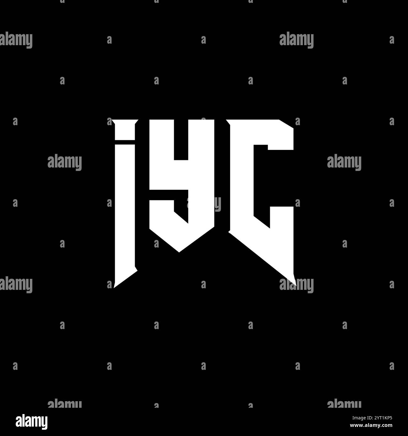 IYC letter logo design for technology company. IYC logo design black ...