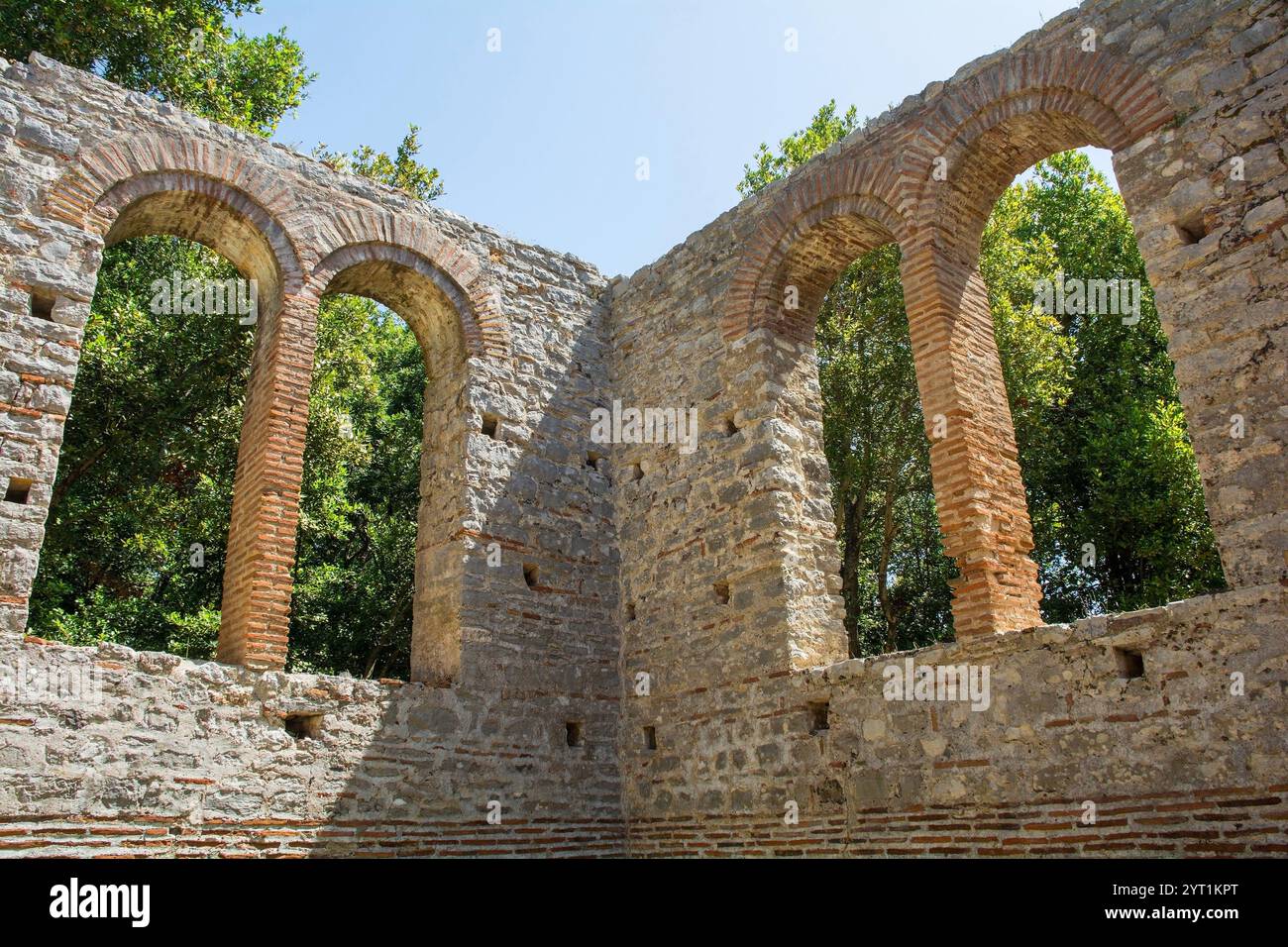 Windows in the early 6th century Byzantine Great Basilica in Butrint ...