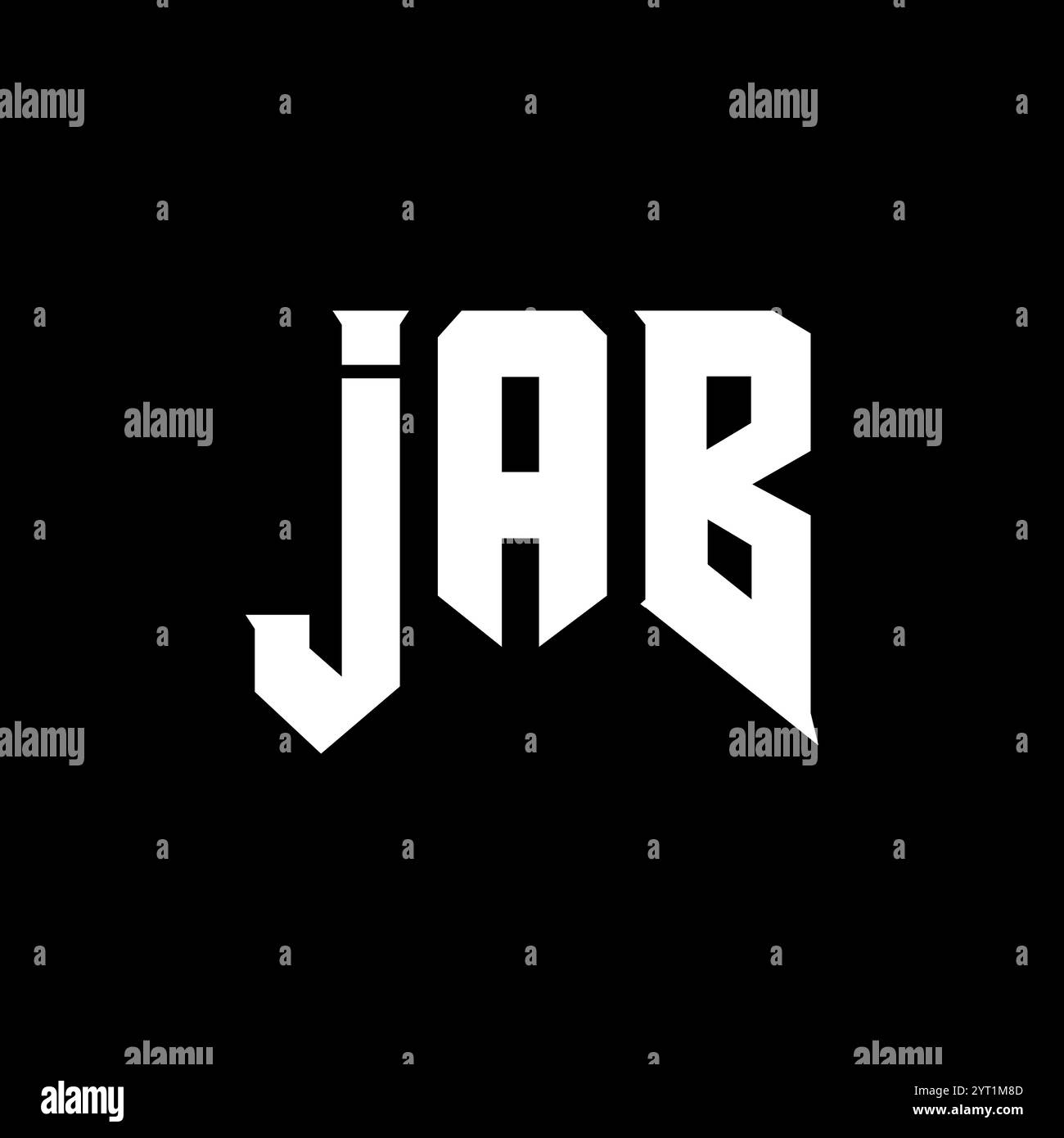 JAB letter logo design for technology company. JAB logo design black ...