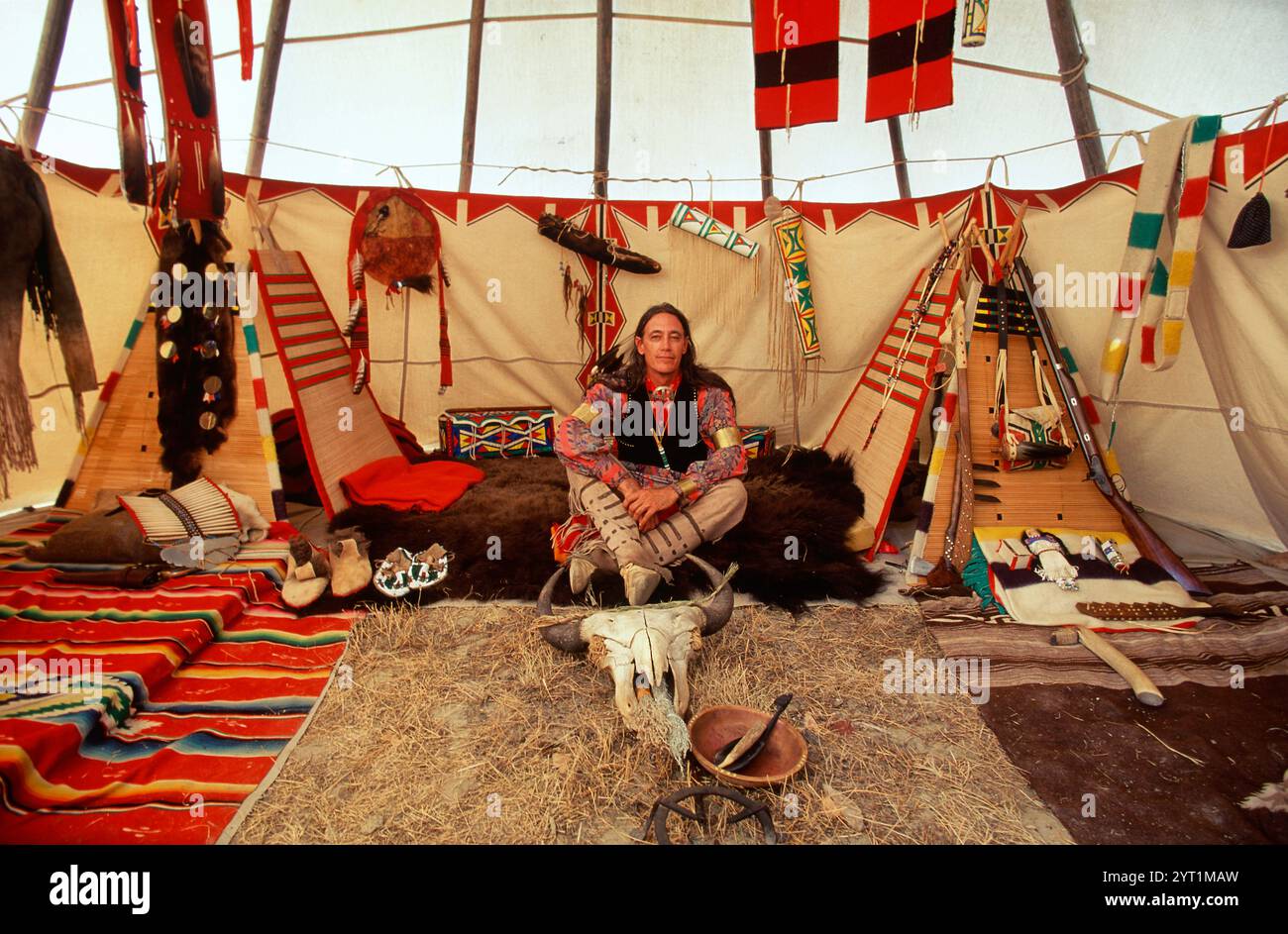 Blackfeet Tipi Interior,Montana,USA Stock Photo - Alamy