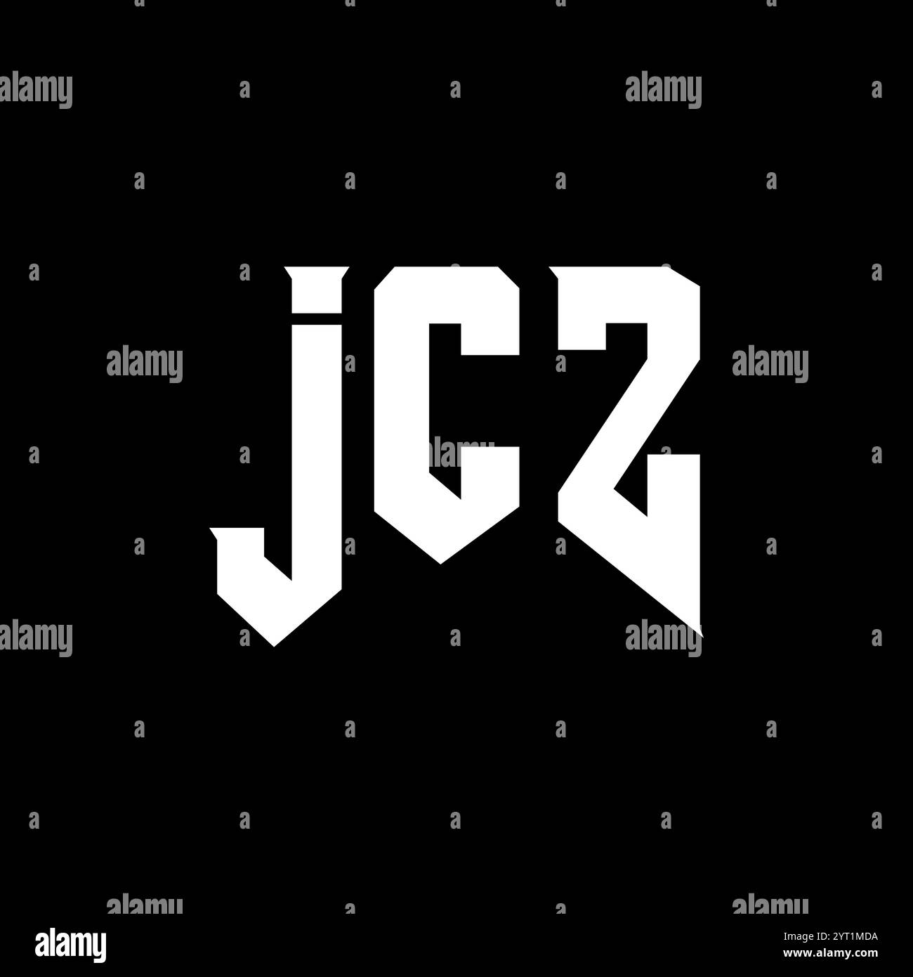 JCZ letter logo design for technology company. JCZ logo design black and white color combination ...