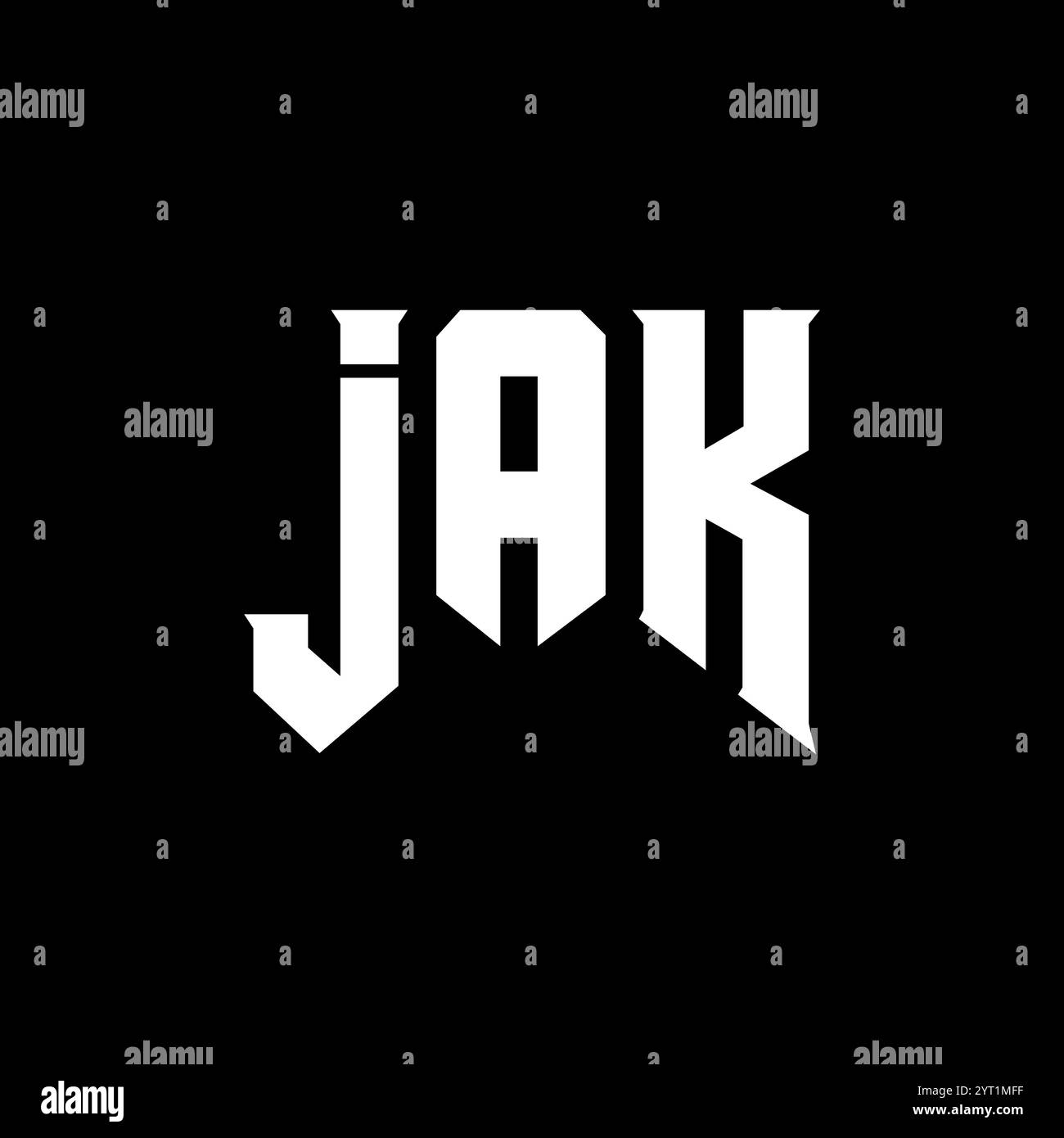 JAK letter logo design for technology company. JAK logo design black ...