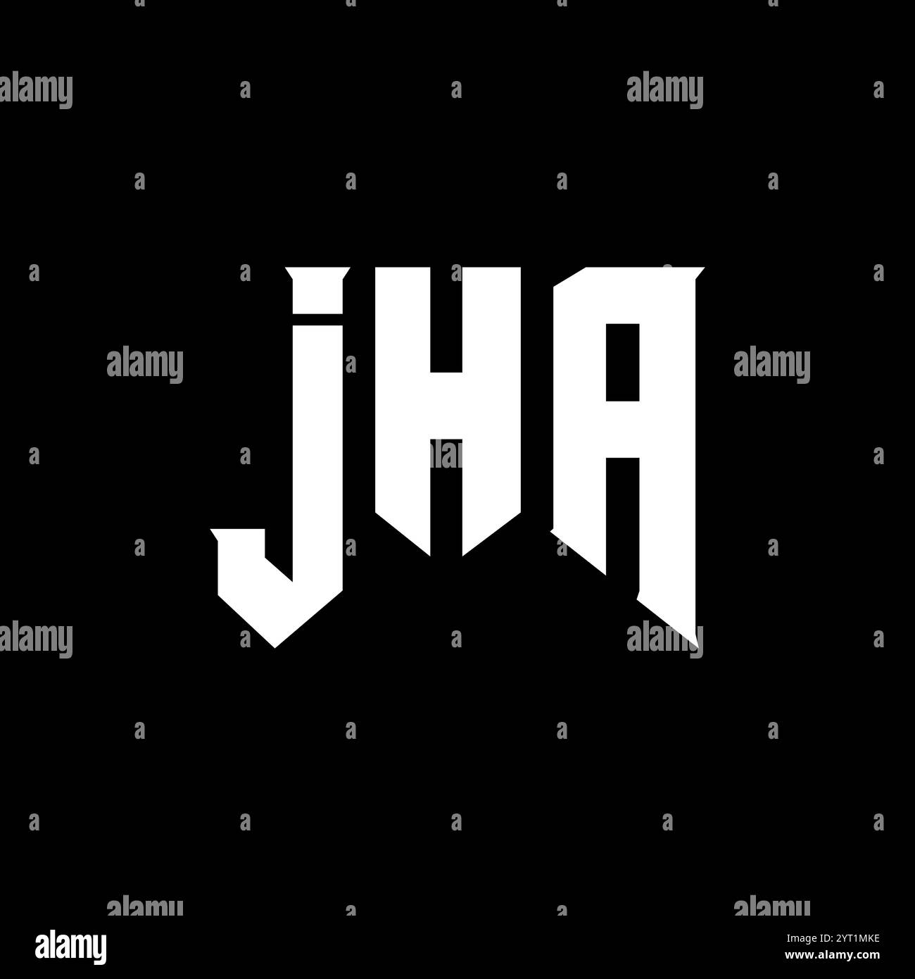 JHA letter logo design for technology company. JHA logo design black ...