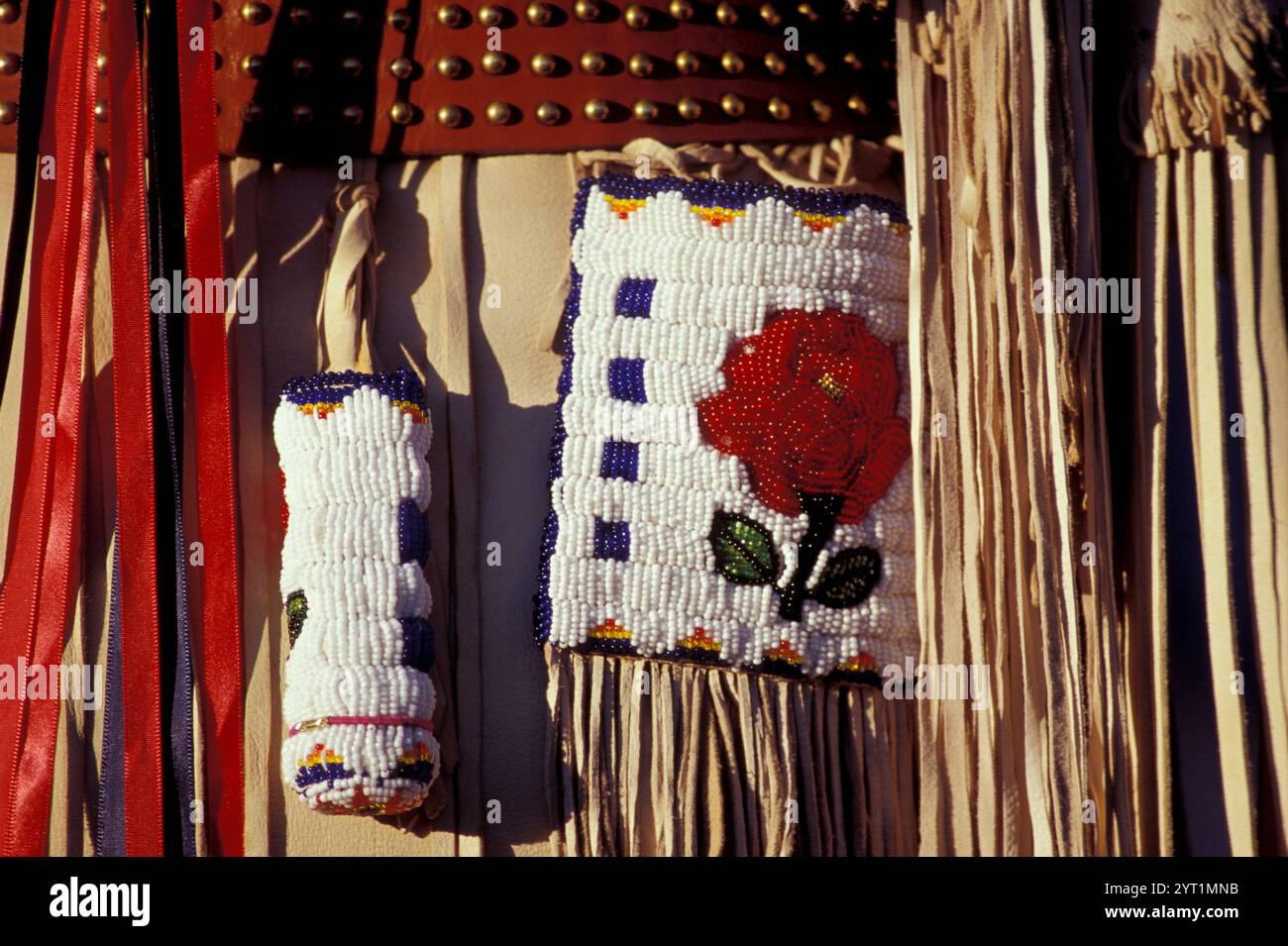 Womens dress, beadwork, North American Indian days, Browning, Blackfeet ...