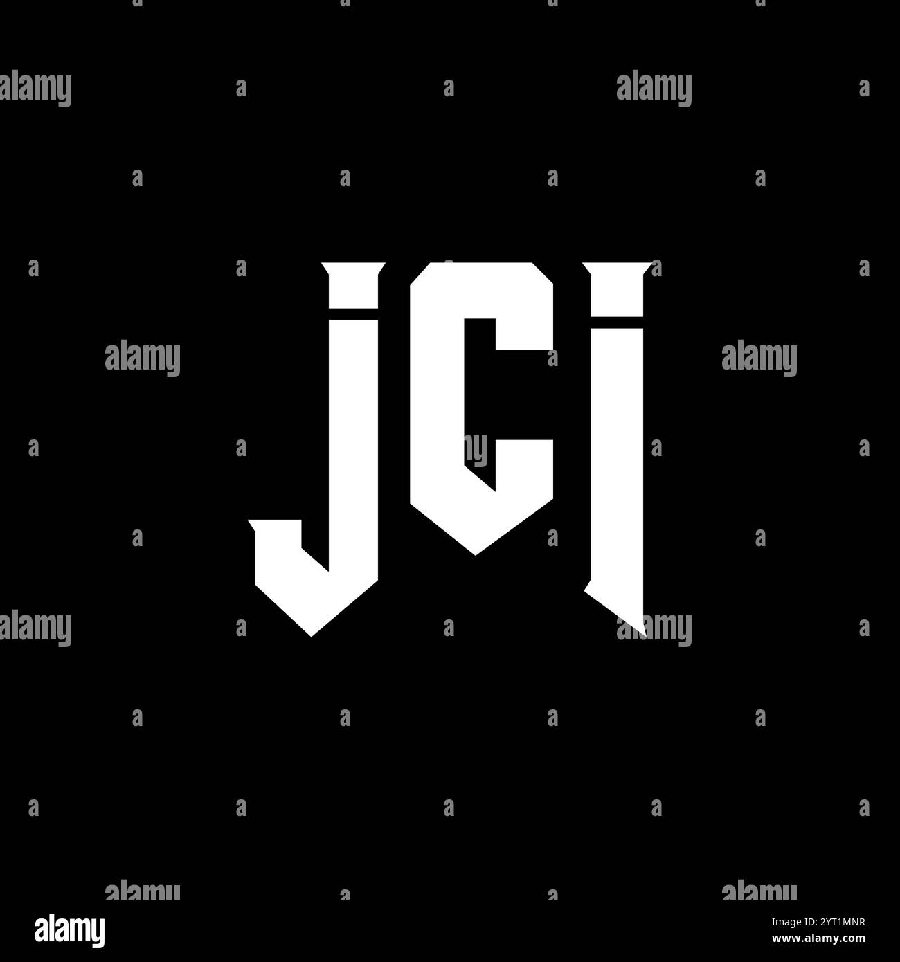 JCI letter logo design for technology company. JCI logo design black ...