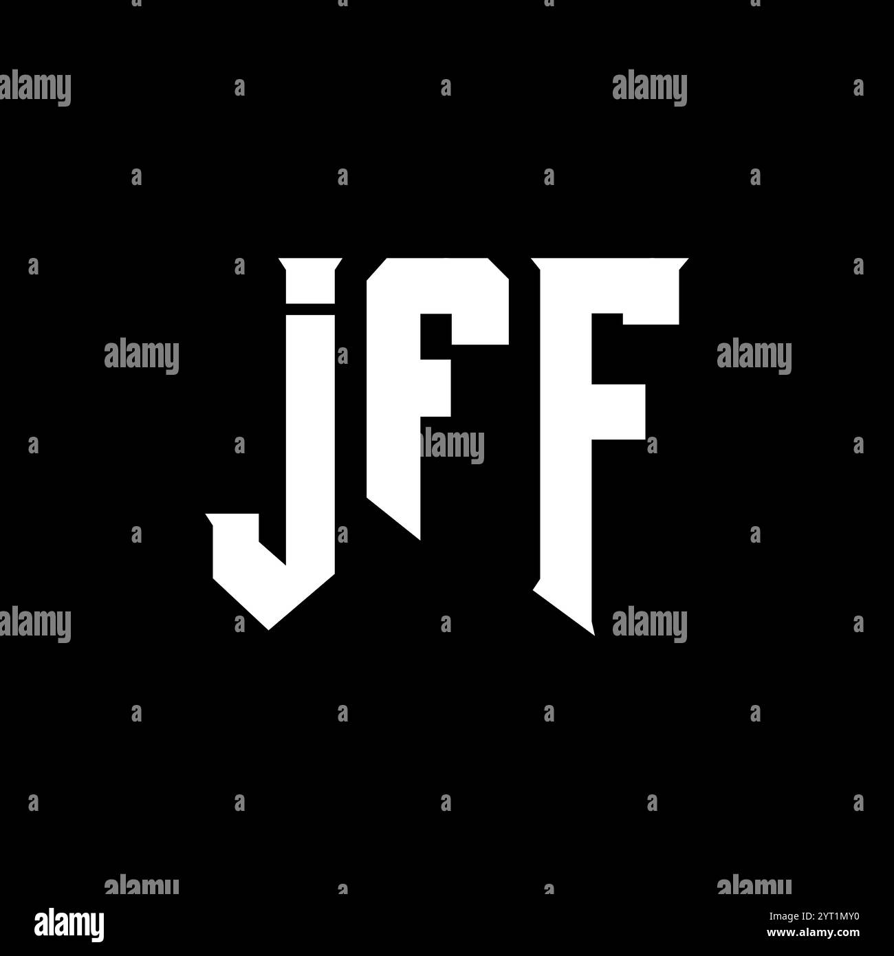 JFF letter logo design for technology company. JFF logo design black ...