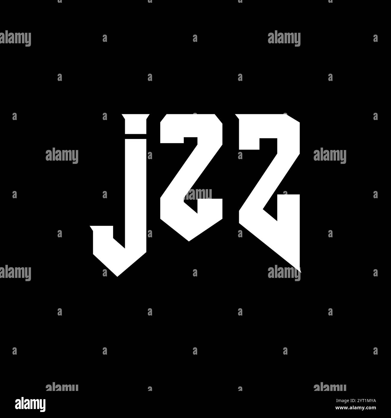 JZZ letter logo design for technology company. JZZ logo design black ...