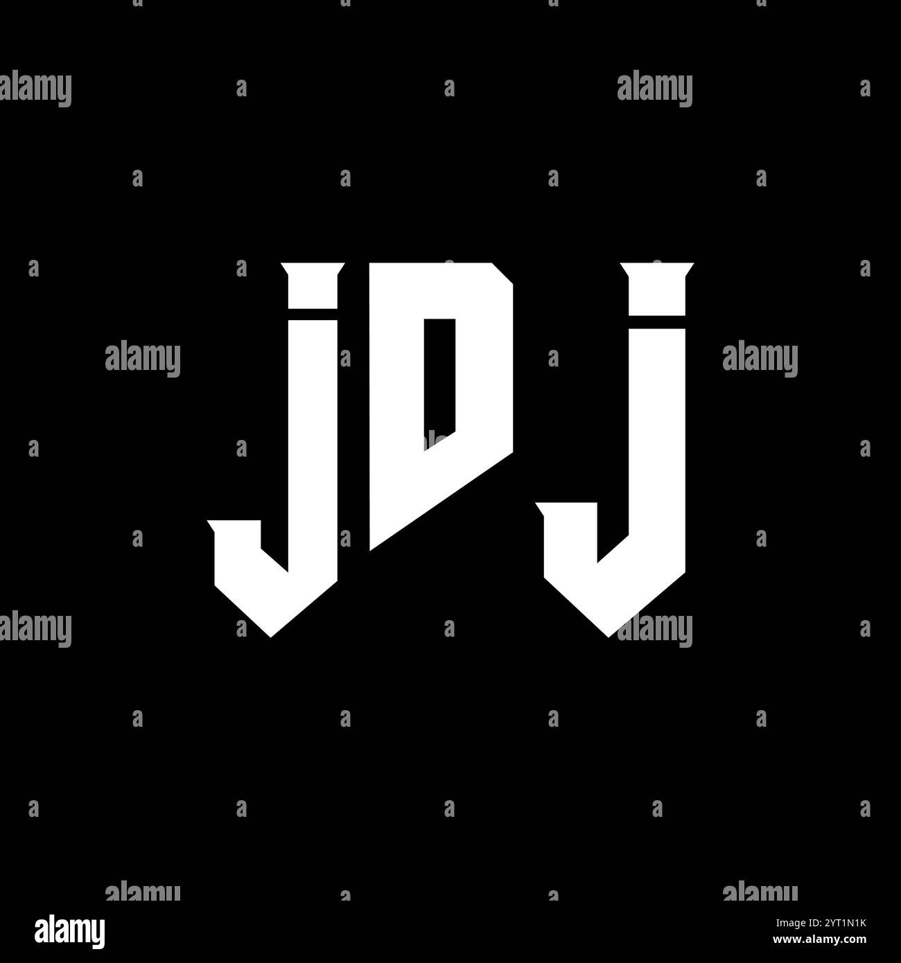 JDJ letter logo design for technology company. JDJ logo design black ...