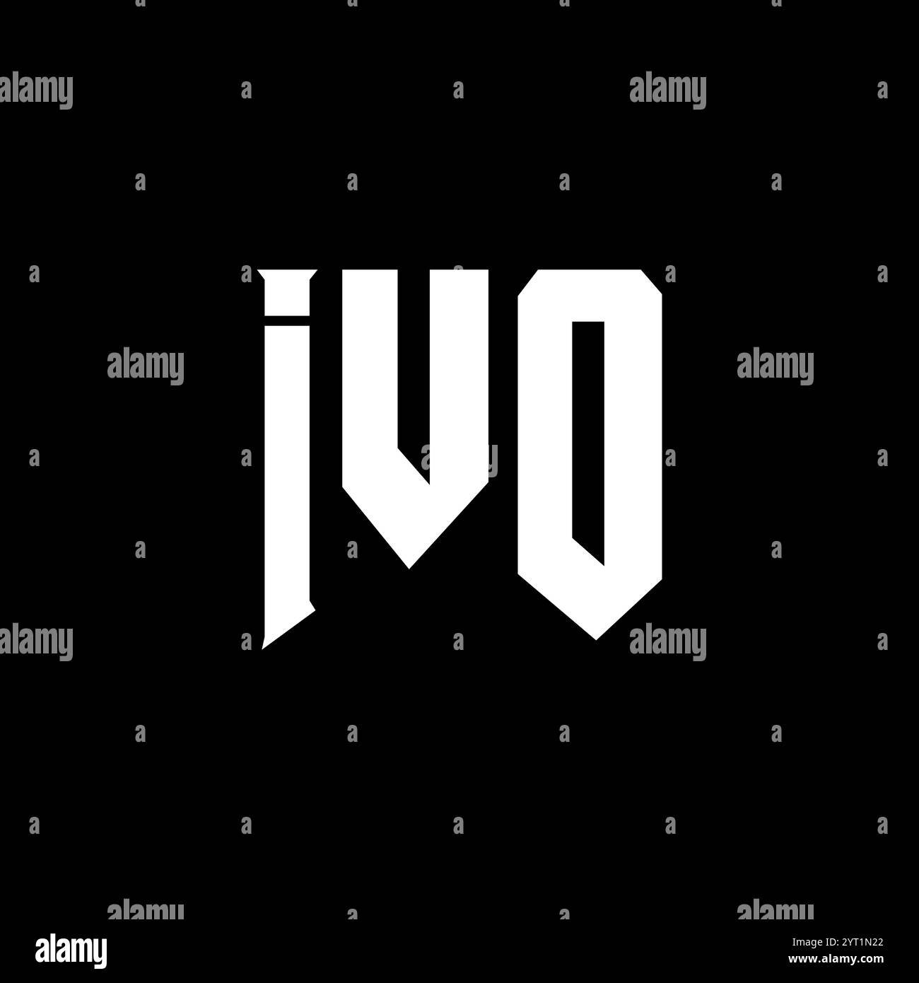 IVO letter logo design for technology company. IVO logo design black ...
