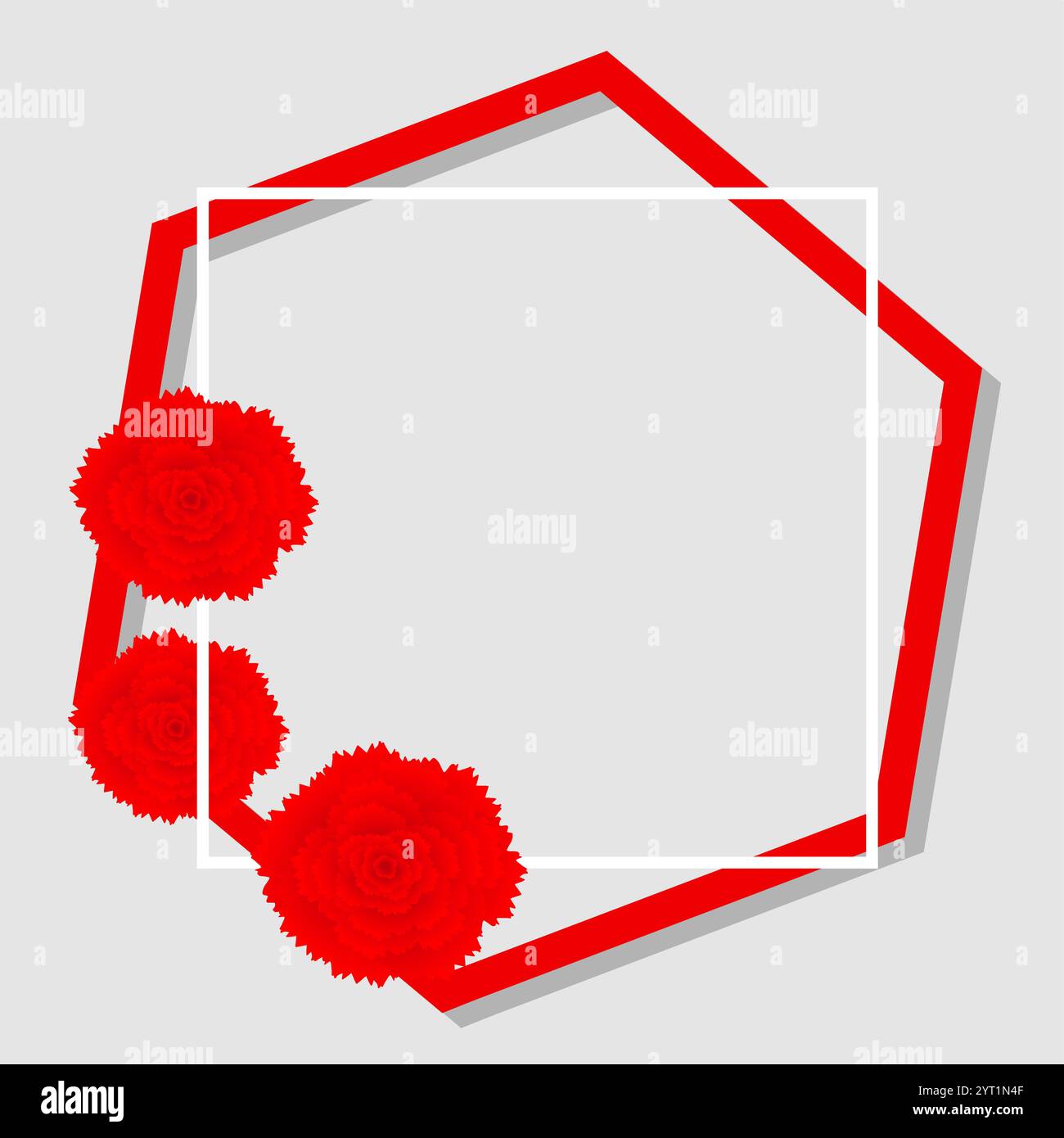 Floral frame with red carnation Stock Vector Image & Art - Alamy