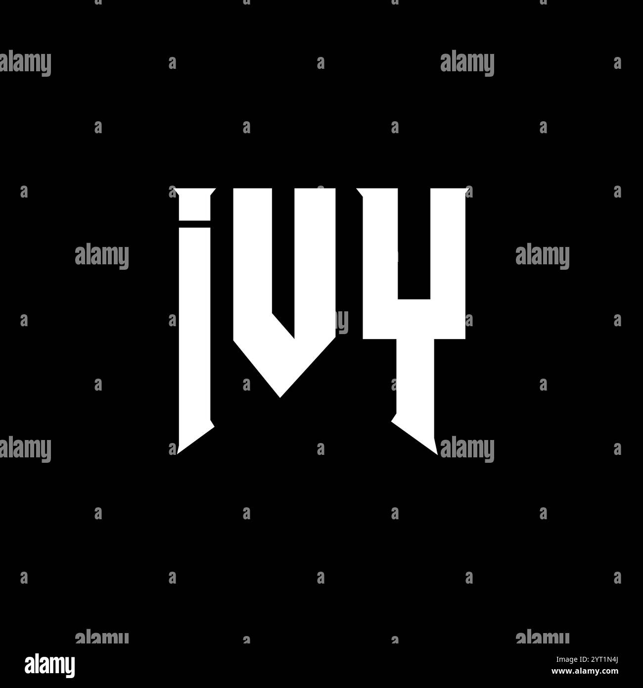 IVY letter logo design for technology company. IVY logo design black ...