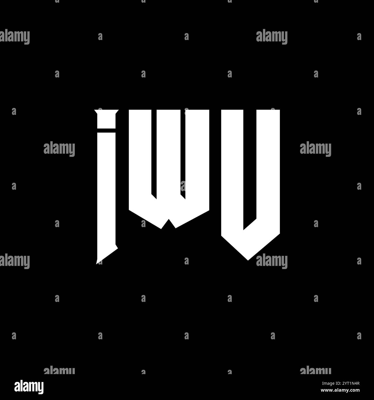 IWU letter logo design for technology company. IWU logo design black ...